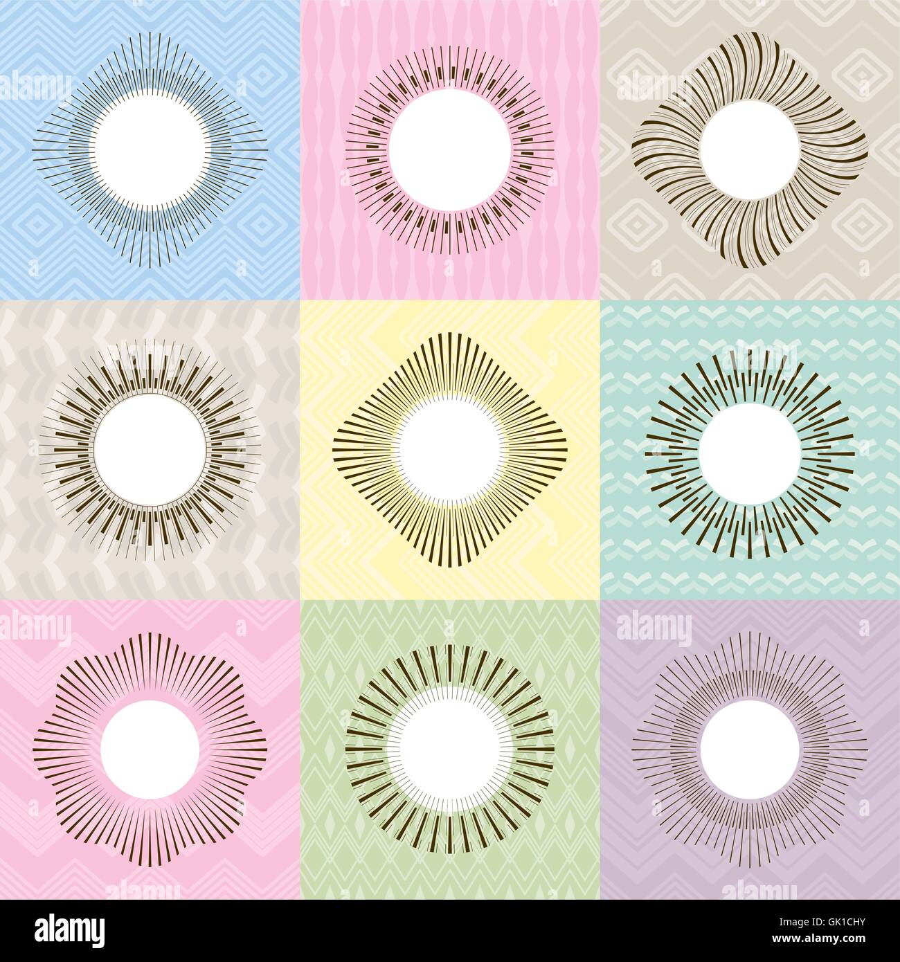 Set of geometric frames vector illustration Stock Vector Image & Art ...