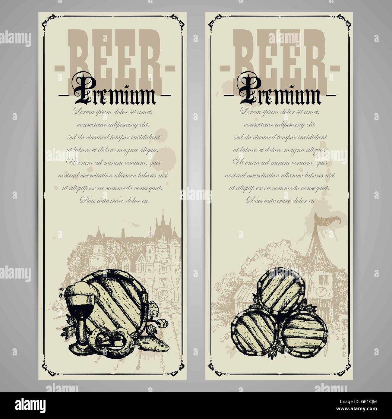 set of beer labels Stock Vector Image & Art - Alamy