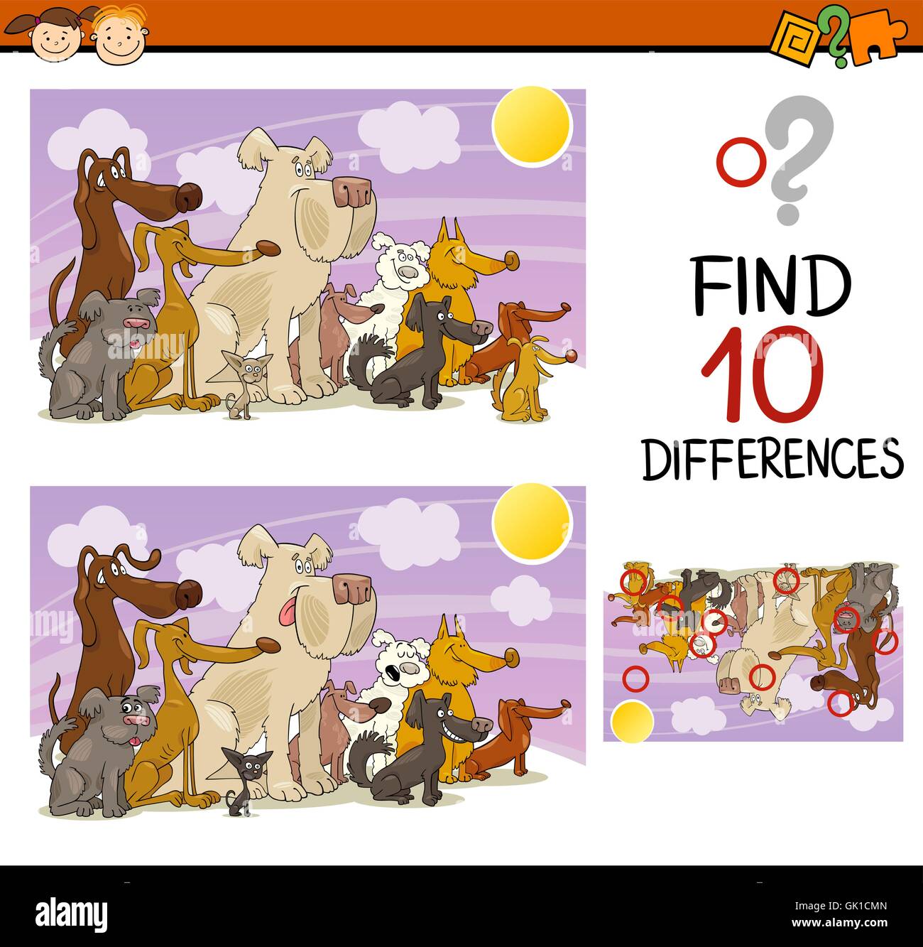 finding differences game cartoon Stock Vector Image & Art - Alamy
