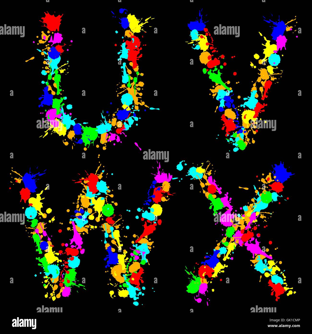 alphabet color drops Stock Vector Image & Art - Alamy