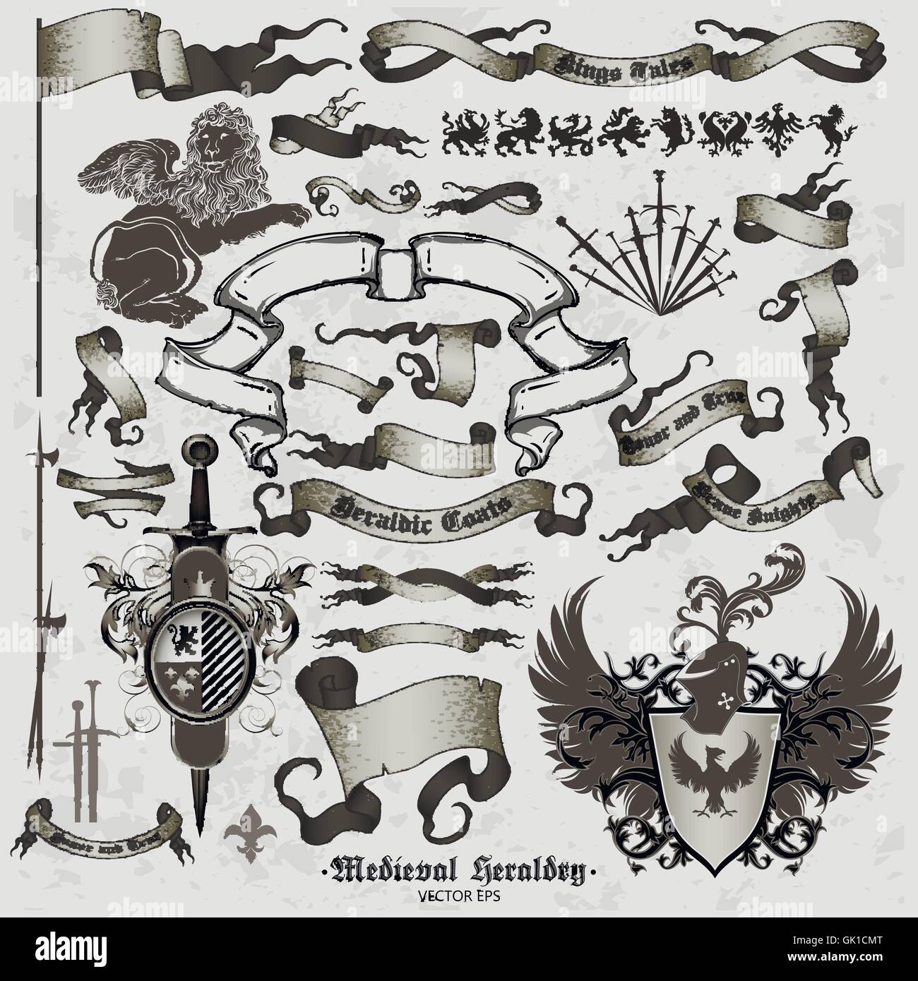 Dragon lion heraldry hi-res stock photography and images - Alamy