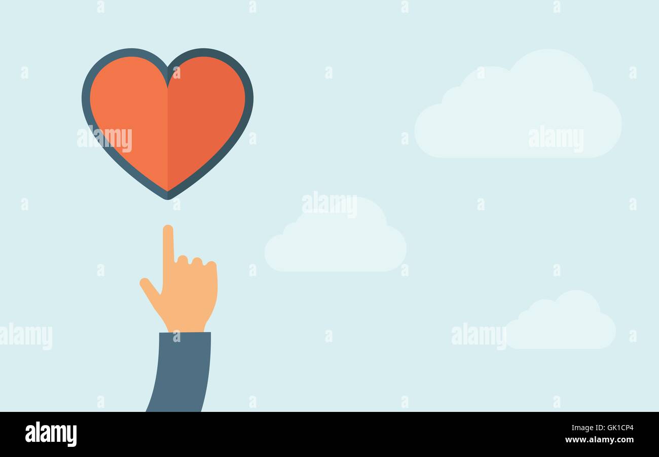 Cute heart icon hand Stock Vector Images - Alamy