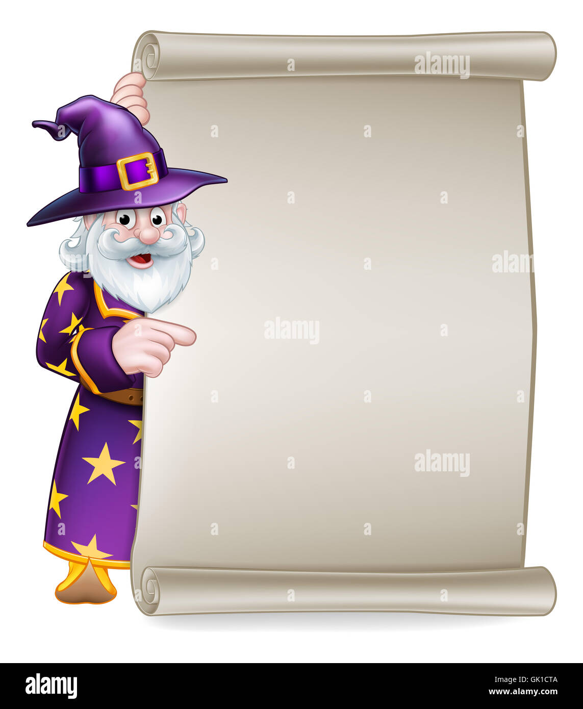 Cartoon halloween wizard character peeking hi-res stock photography and ...