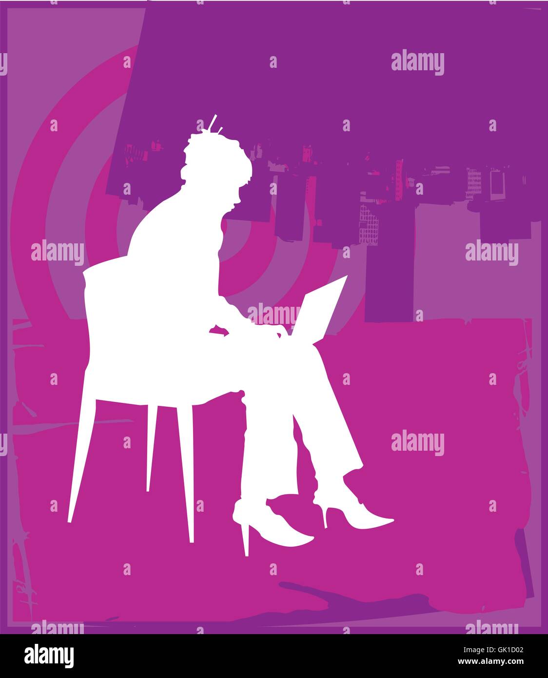 Smiling student laptop notebook Stock Vector Images - Alamy