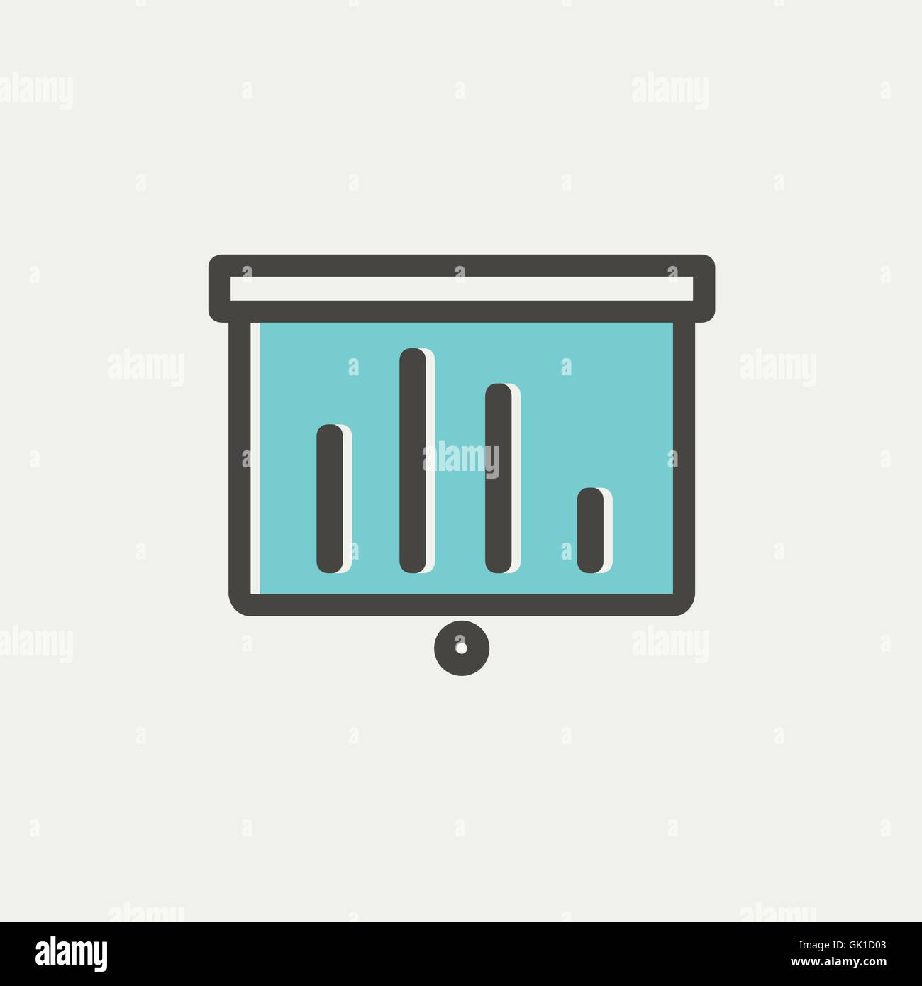 Projector roller screen thin line icon Stock Vector Image & Art - Alamy