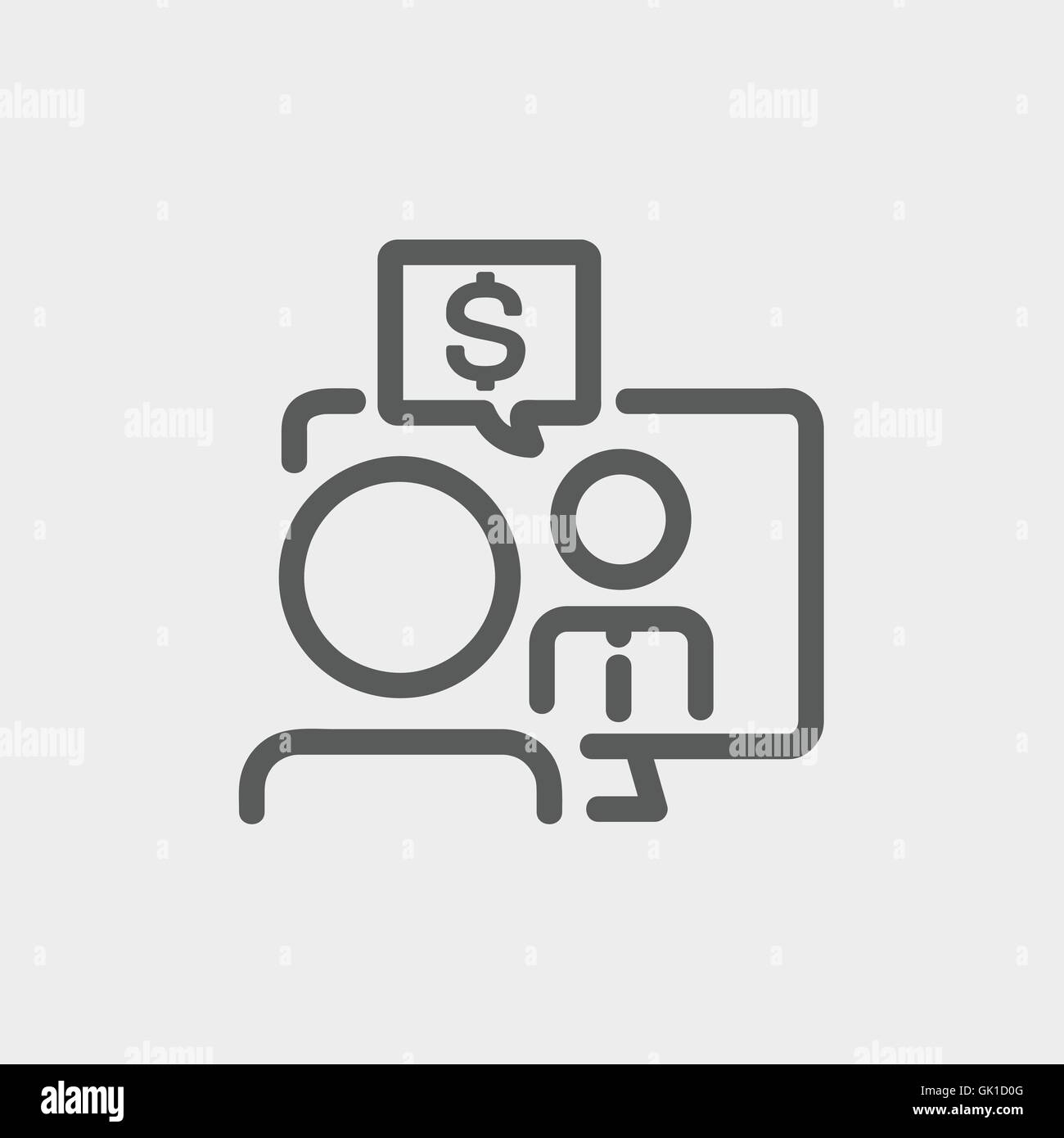 Business discussion thin line icon Stock Vector Image & Art - Alamy