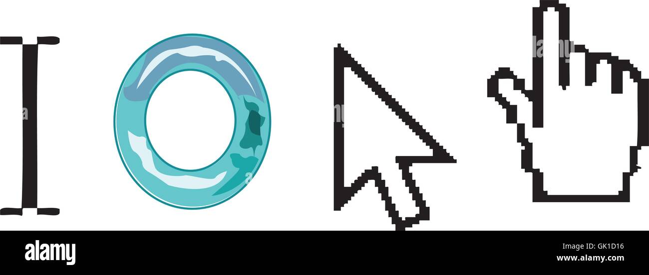 Vector illustration hand cursor magnifier Stock Vector Image & Art - Alamy