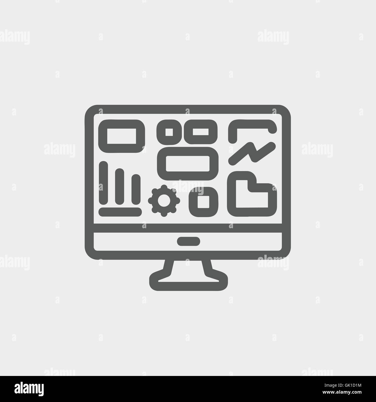 Monitor pie chart Stock Vector Images - Alamy