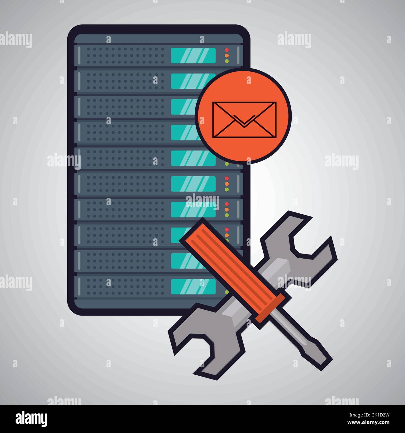 Web Hosting design. Data center icon. Isolated illustration Stock Vector Image & Art - Alamy