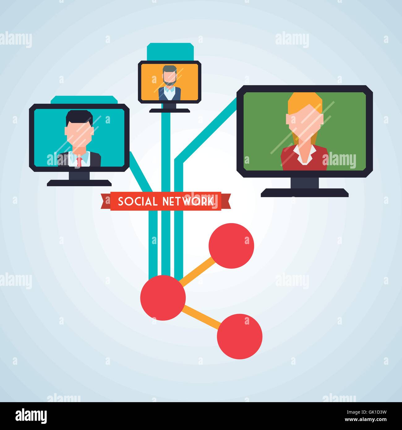 Social network design. Social media icon. Isolated illustration ...