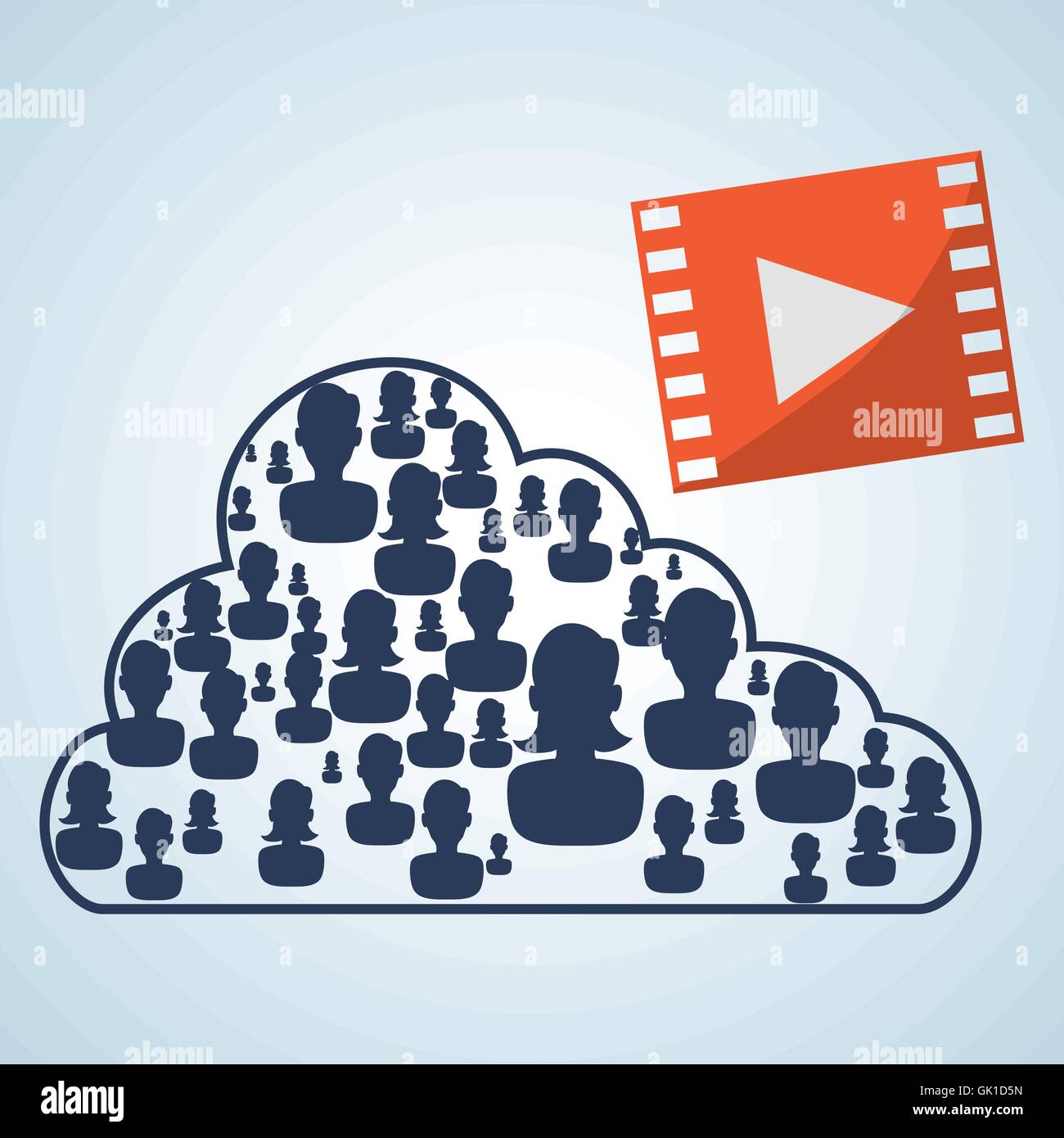 Social network design. Social media icon. Isolated illustration ...