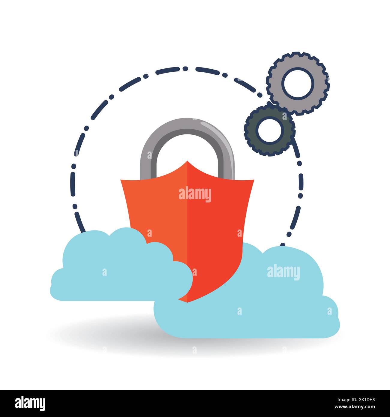 Data Security design. Protect icon. Data center illustration Stock ...