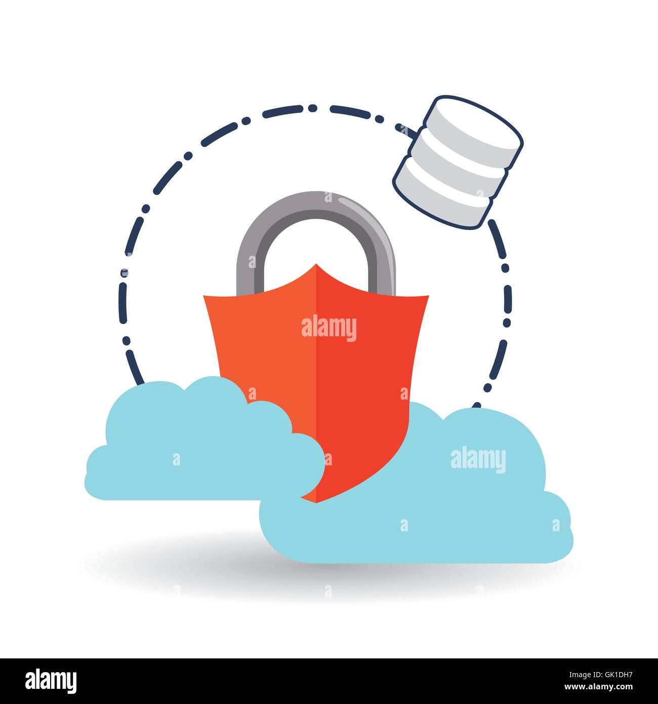 Data Security design. Protect icon. Data center illustration Stock ...