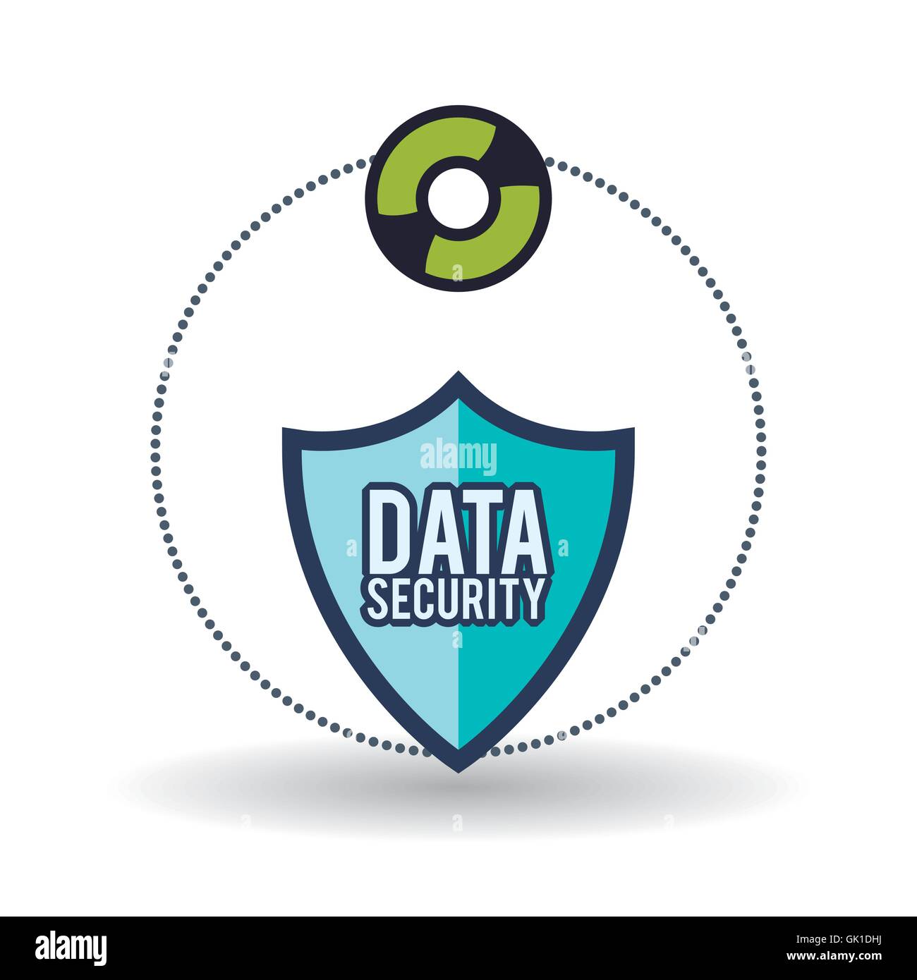 Data Security design. Protect icon. Data center illustration Stock ...