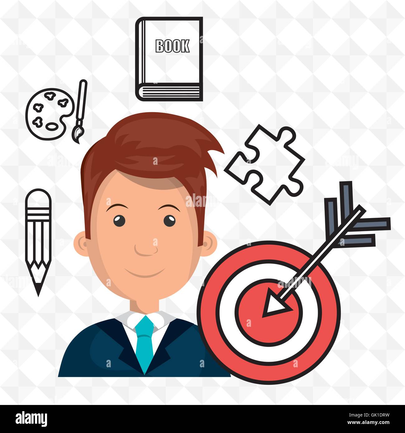 man target student icon Stock Vector Image & Art - Alamy