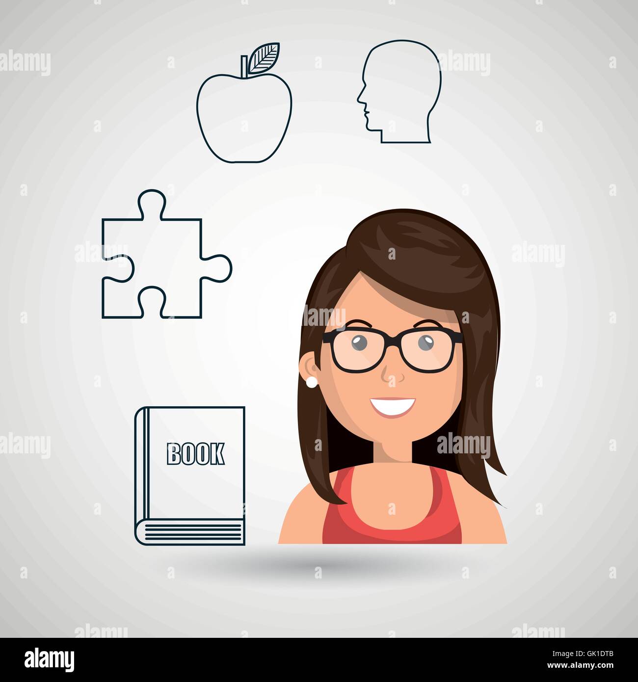 woman target student icon Stock Vector Image & Art - Alamy