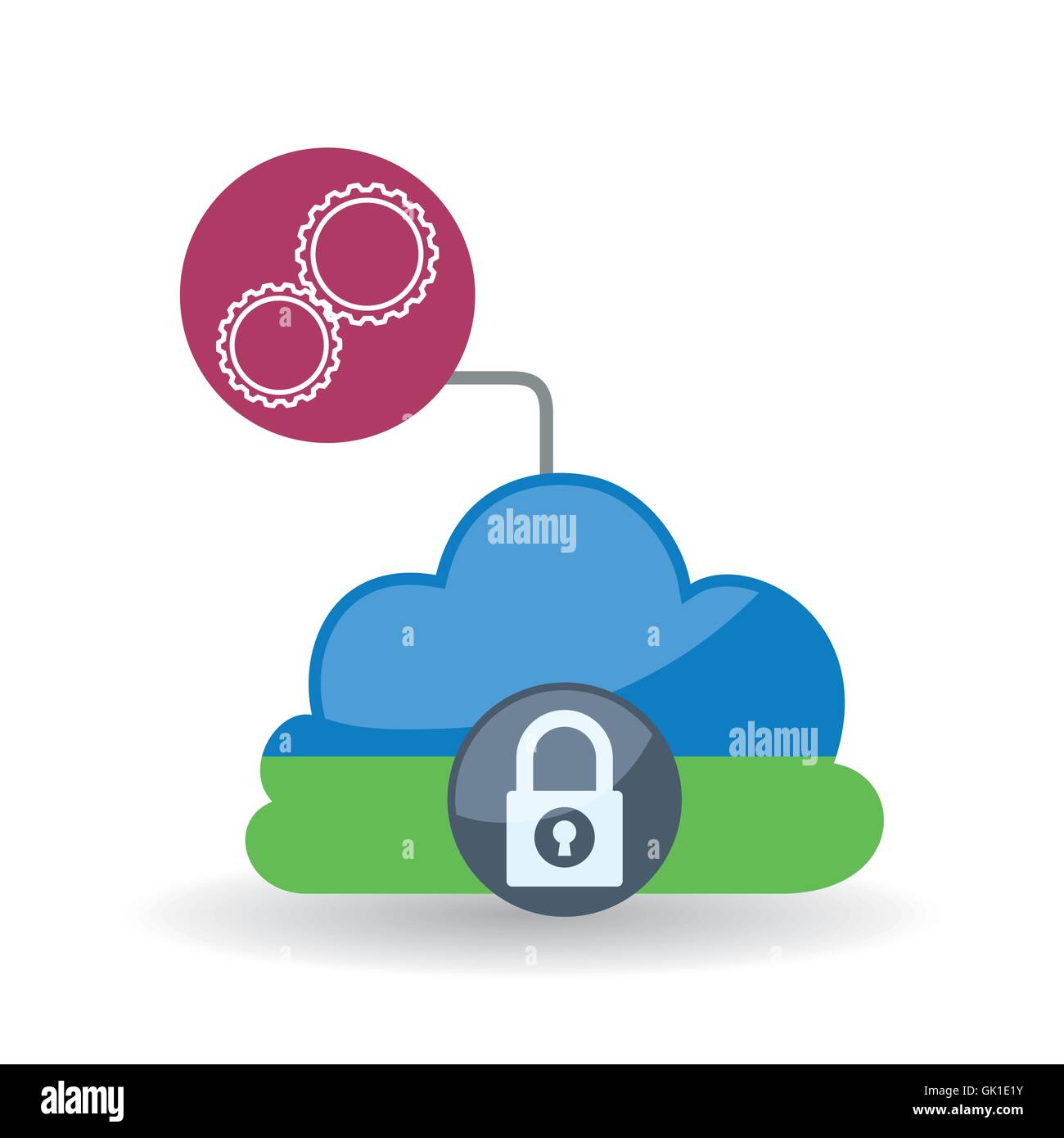 Data Security design. Protect icon. Data center illustration Stock ...