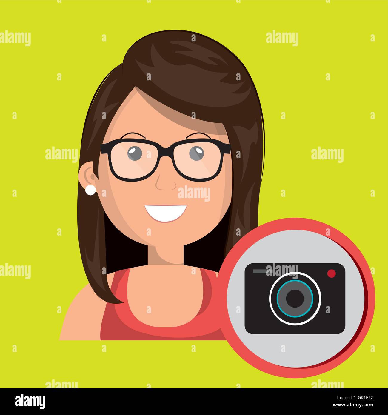 woman camera photography icon Stock Vector Image & Art - Alamy