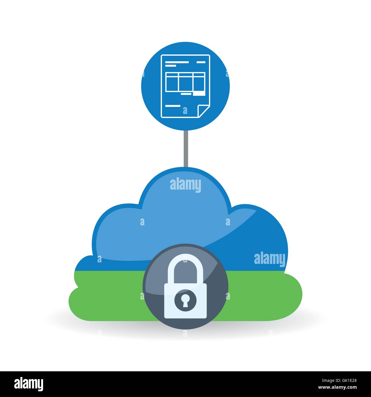 Data Security design. Protect icon. Data center illustration Stock ...