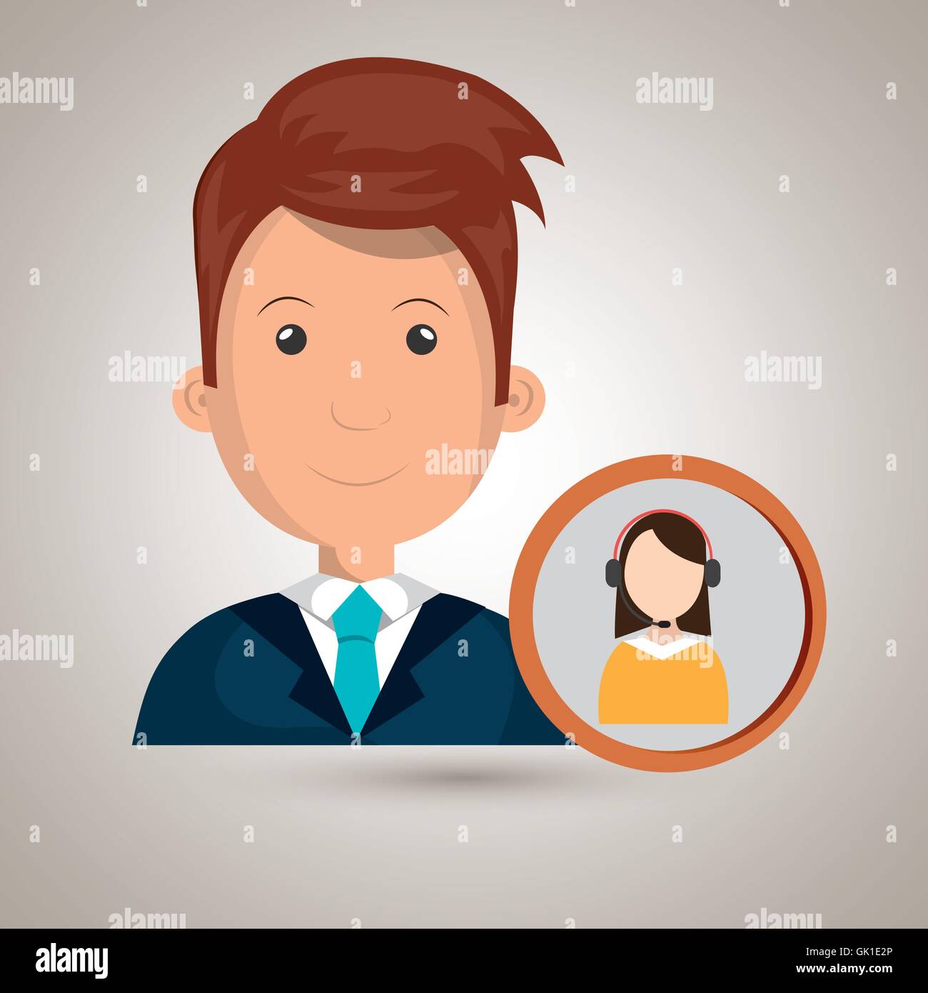man call center attention Stock Vector Image & Art - Alamy