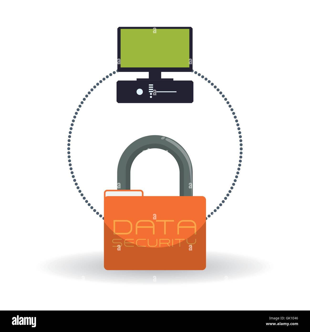 Data Security design. Protect icon. Data center illustration Stock ...