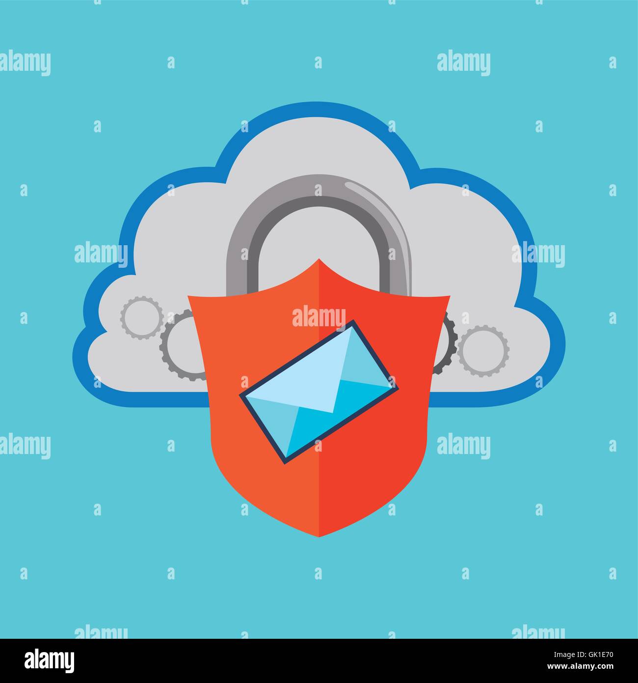Data Security Design Protect Icon Data Center Illustration Vector Stock Vector Image And Art