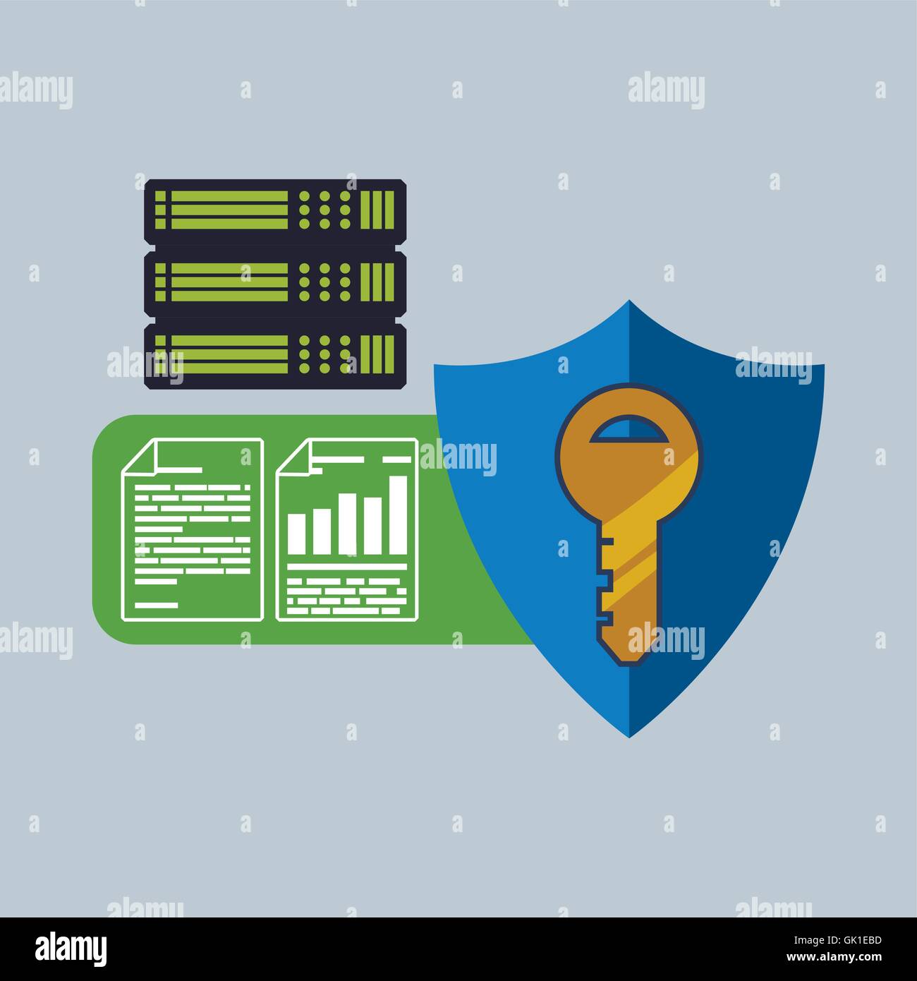 Data Security design. Protect icon. Data center illustration , vector ...