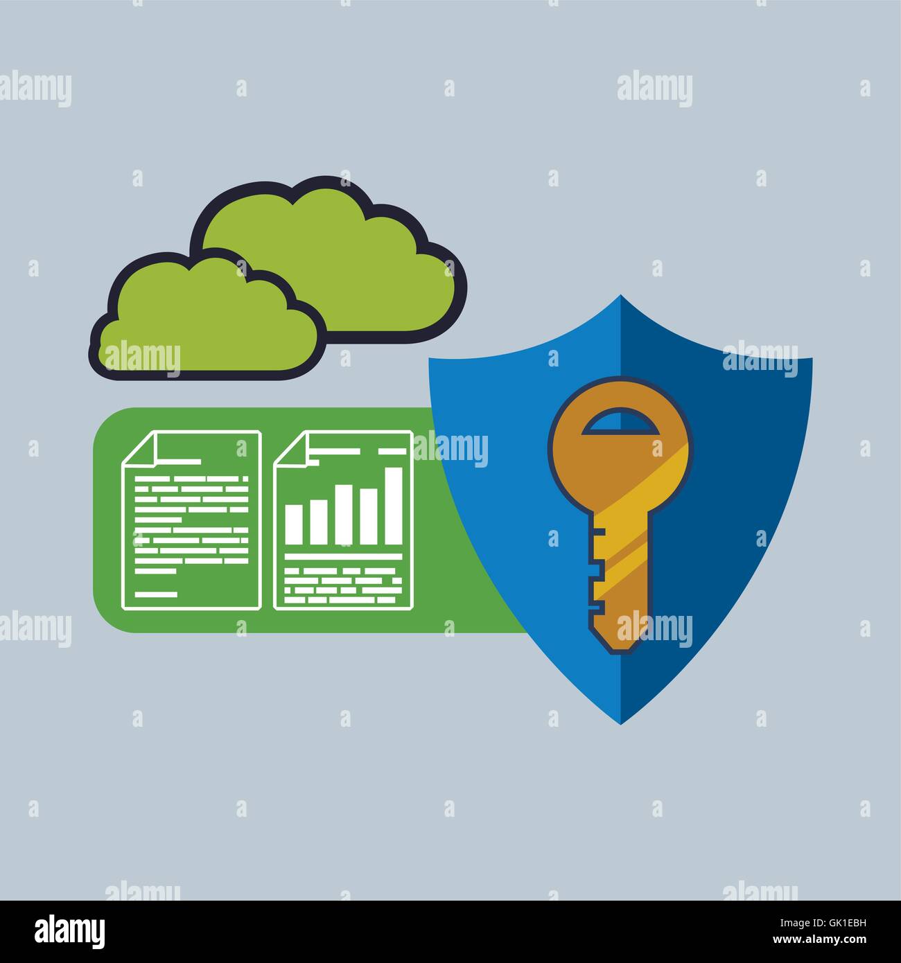 Data Security design. Protect icon. Data center illustration , vector ...