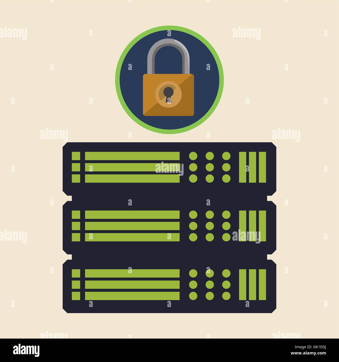 Data Security Design Protect Icon Data Center Illustration Vector Stock Vector Image And Art
