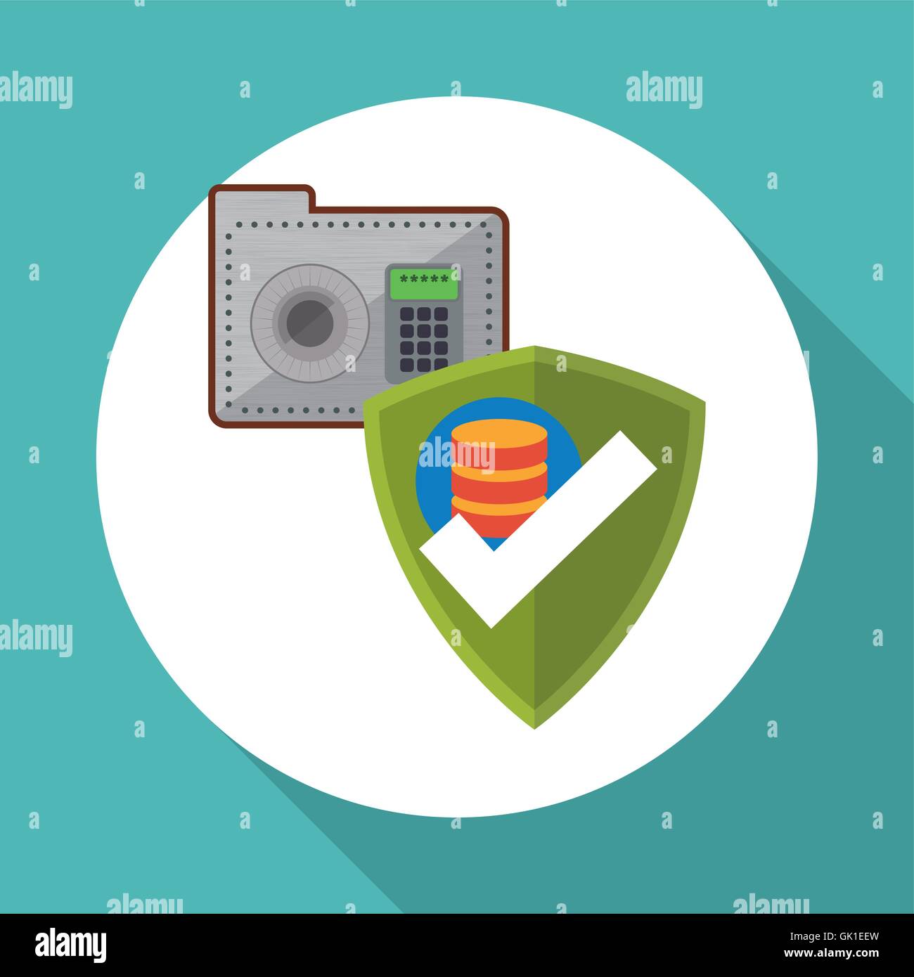 Data Security Design Protect Icon Data Center Illustration Vector Stock Vector Image And Art