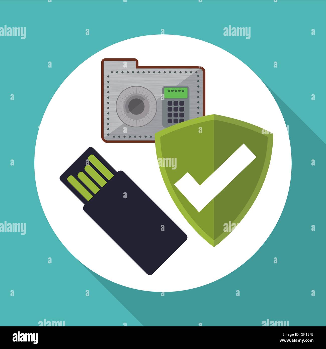 Data Security design. Protect icon. Data center illustration , vector ...