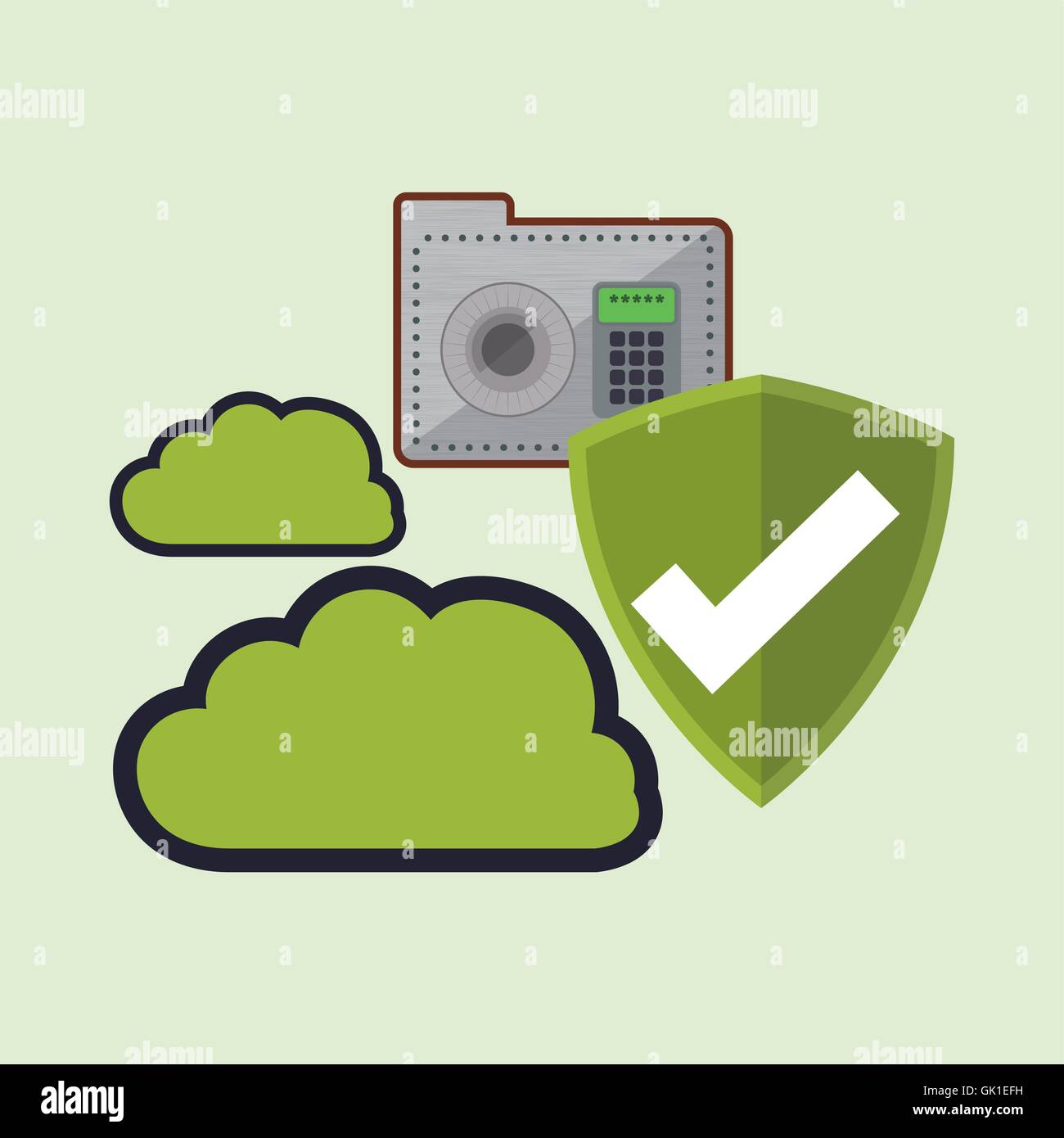 Data Security Design Protect Icon Data Center Illustration Vector Stock Vector Image And Art