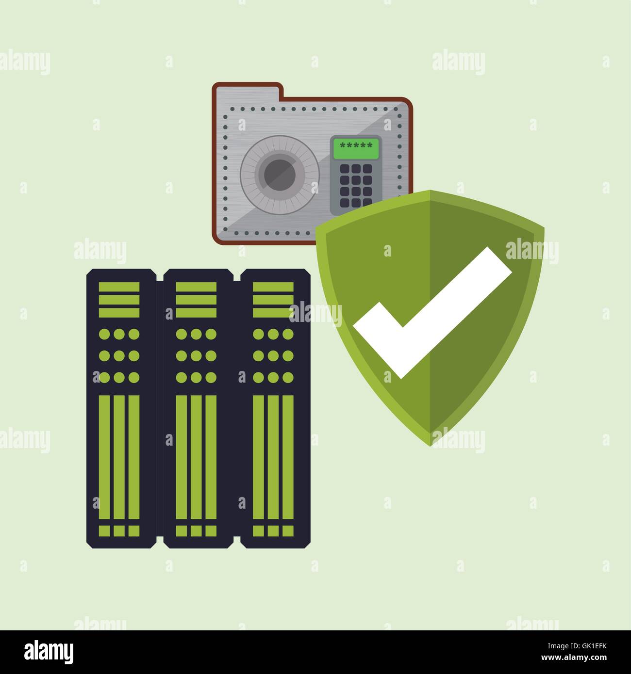 Data Security design. Protect icon. Data center illustration , vector ...