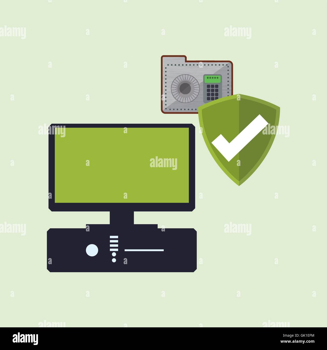 Data Security design. Protect icon. Data center illustration , vector ...
