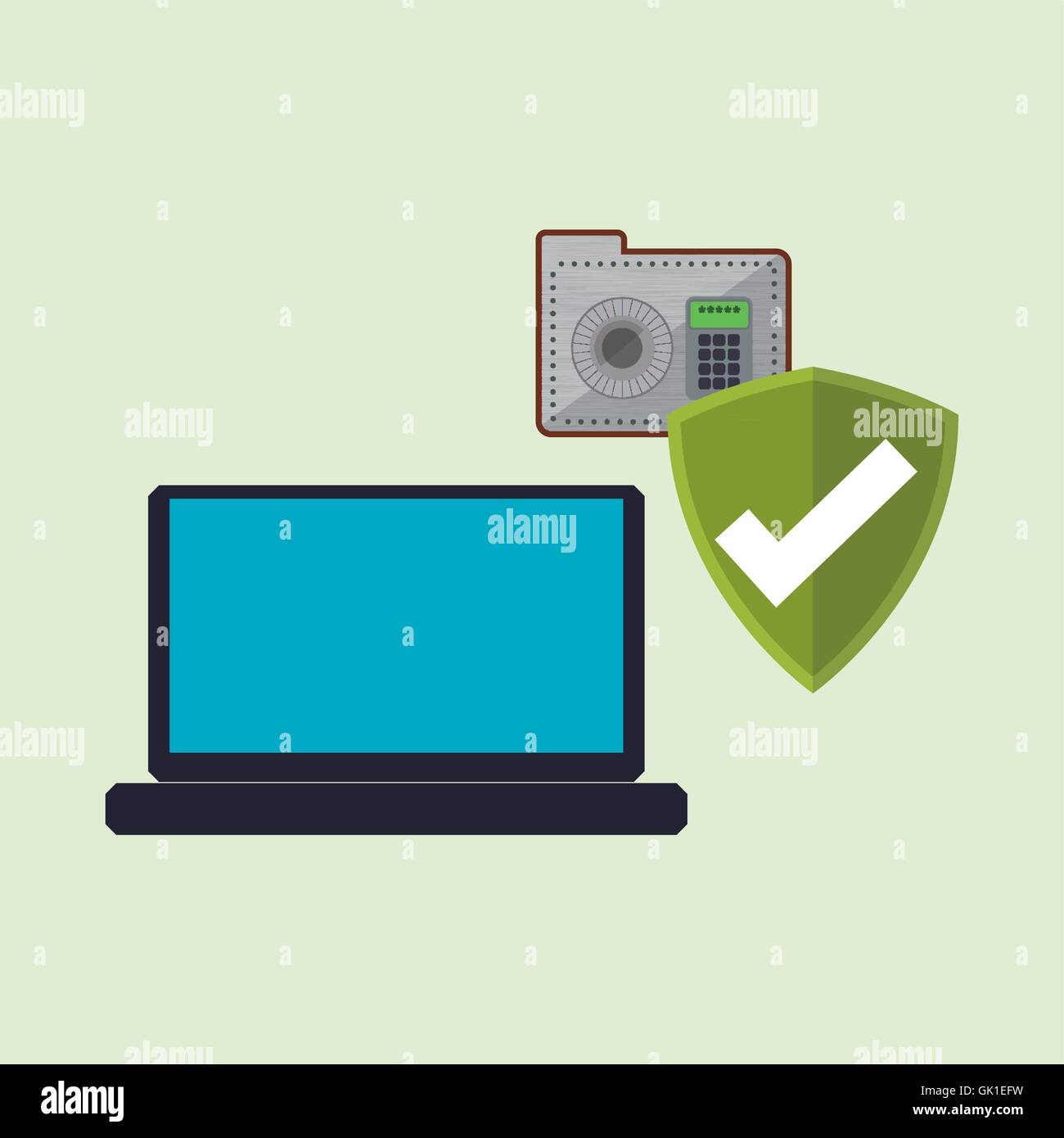 Data Security design. Protect icon. Data center illustration , vector ...
