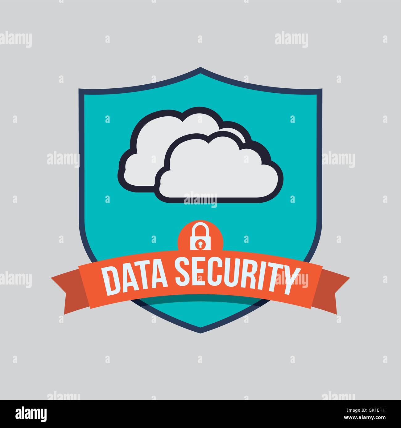 Data Security design. Protect icon. Data center illustration , vector ...