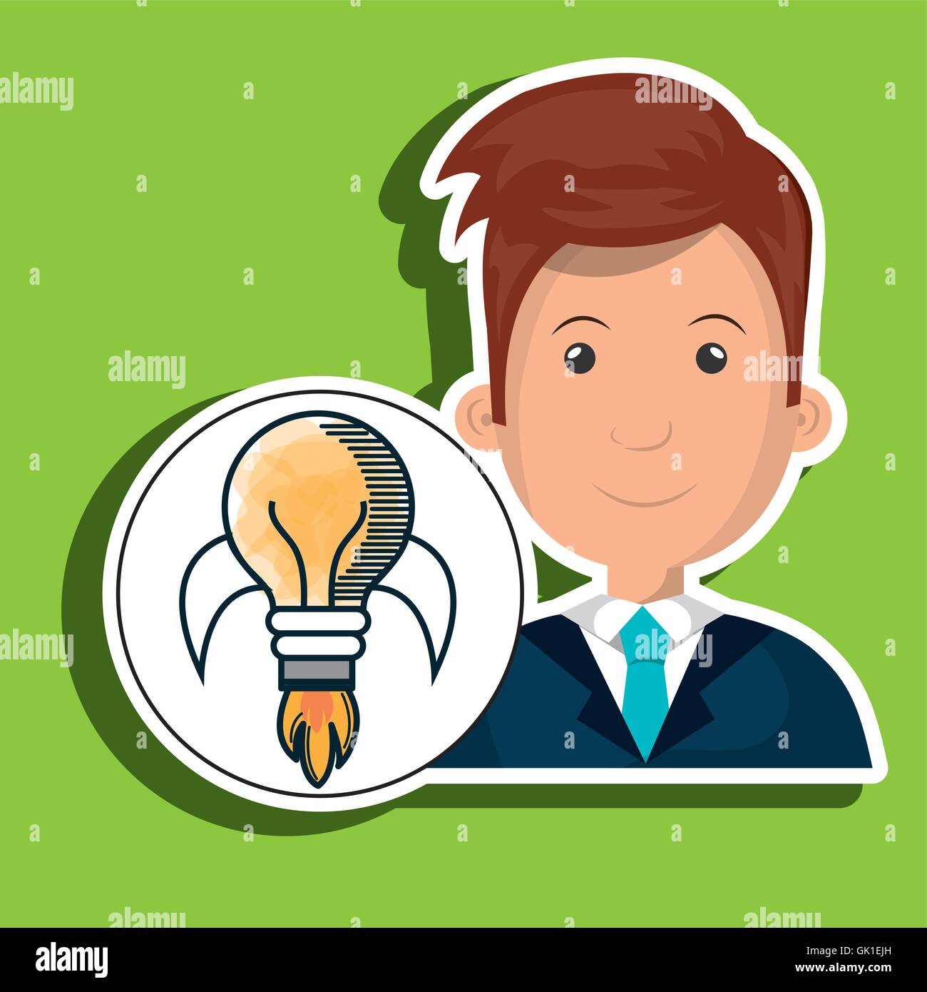 man young idea icon Stock Vector Image & Art - Alamy