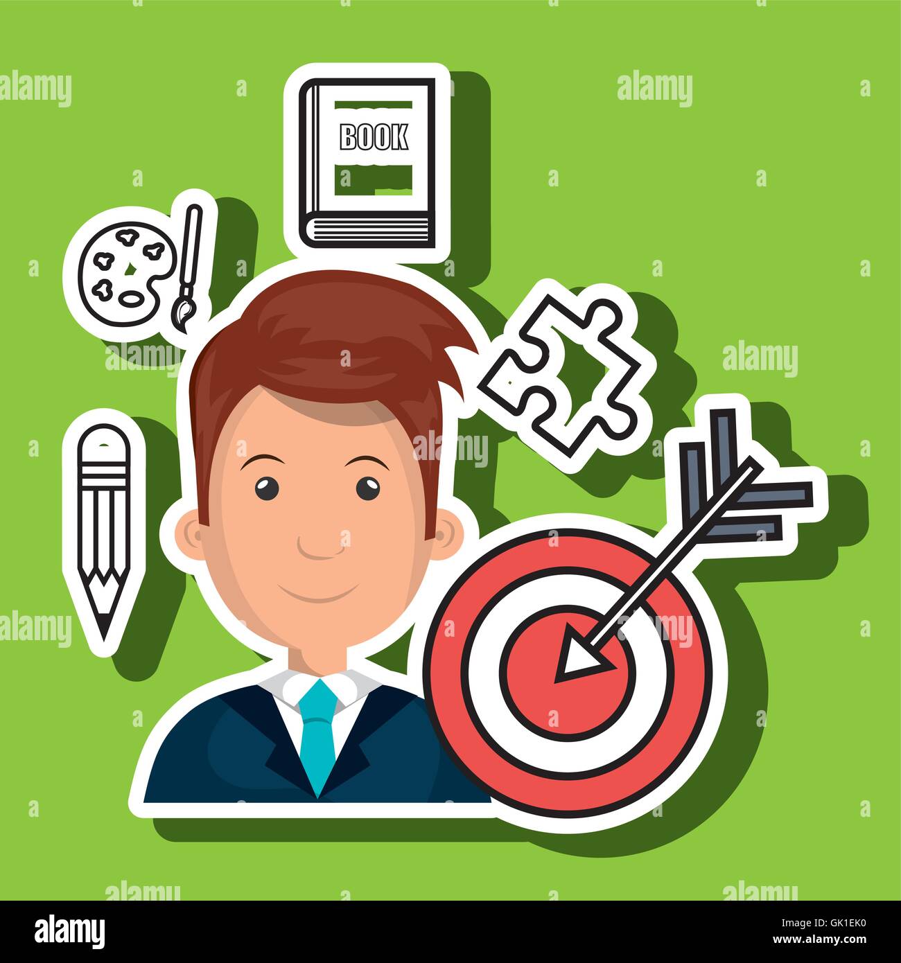 man target student icon Stock Vector Image & Art - Alamy
