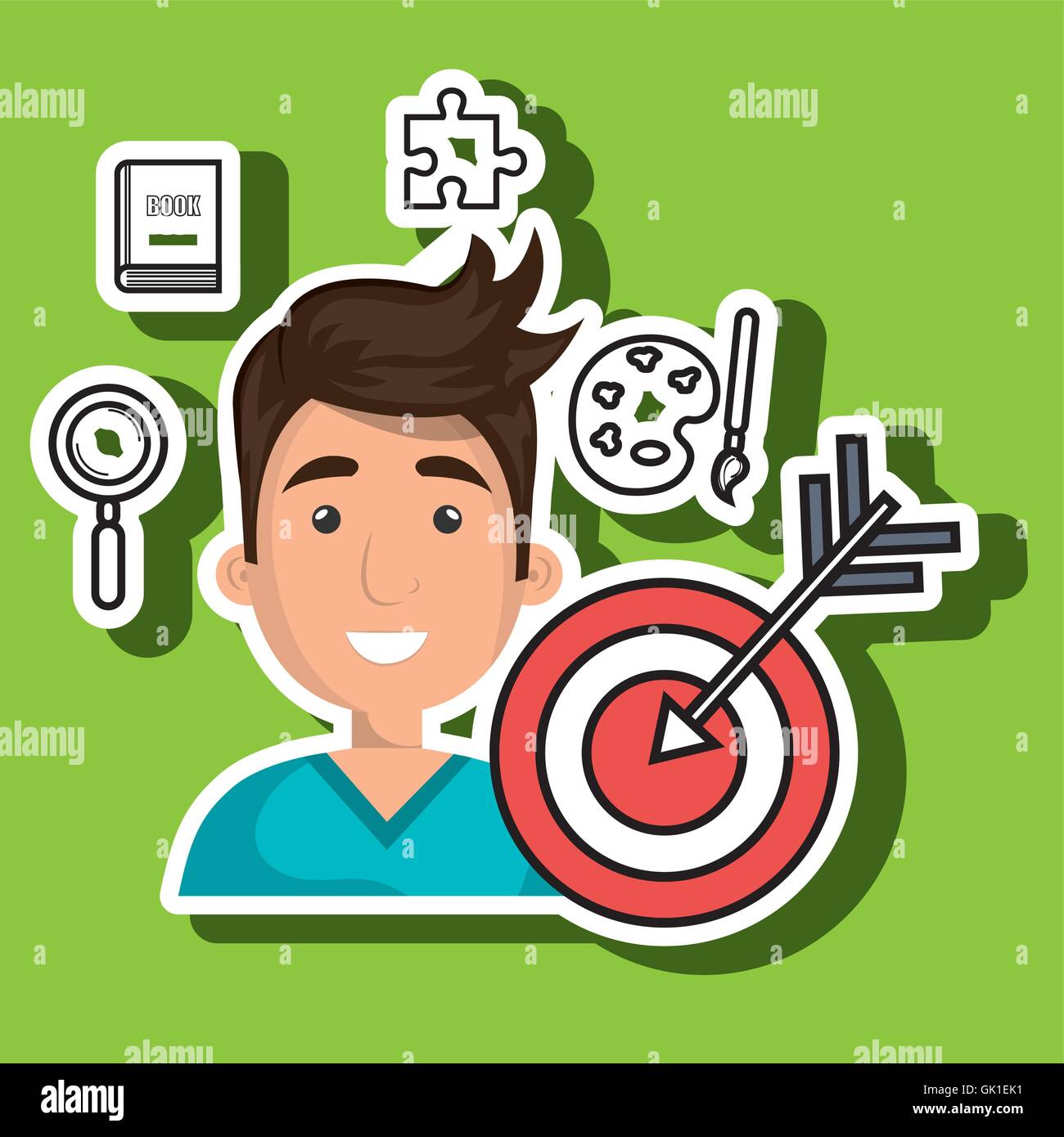 man target student icon Stock Vector Image & Art - Alamy