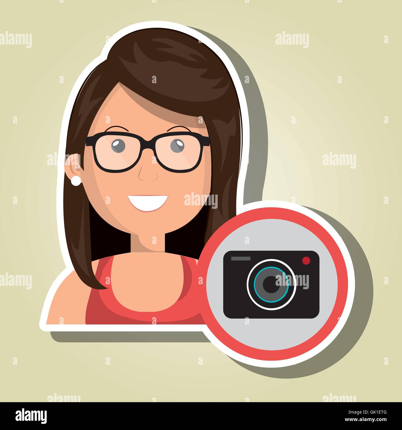 woman camera photography icon Stock Vector Image & Art - Alamy
