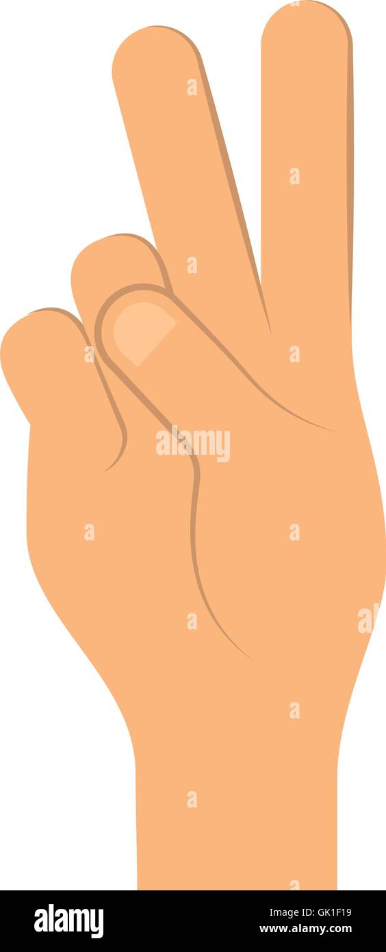 hand human sign isolated icon Stock Vector Image & Art - Alamy