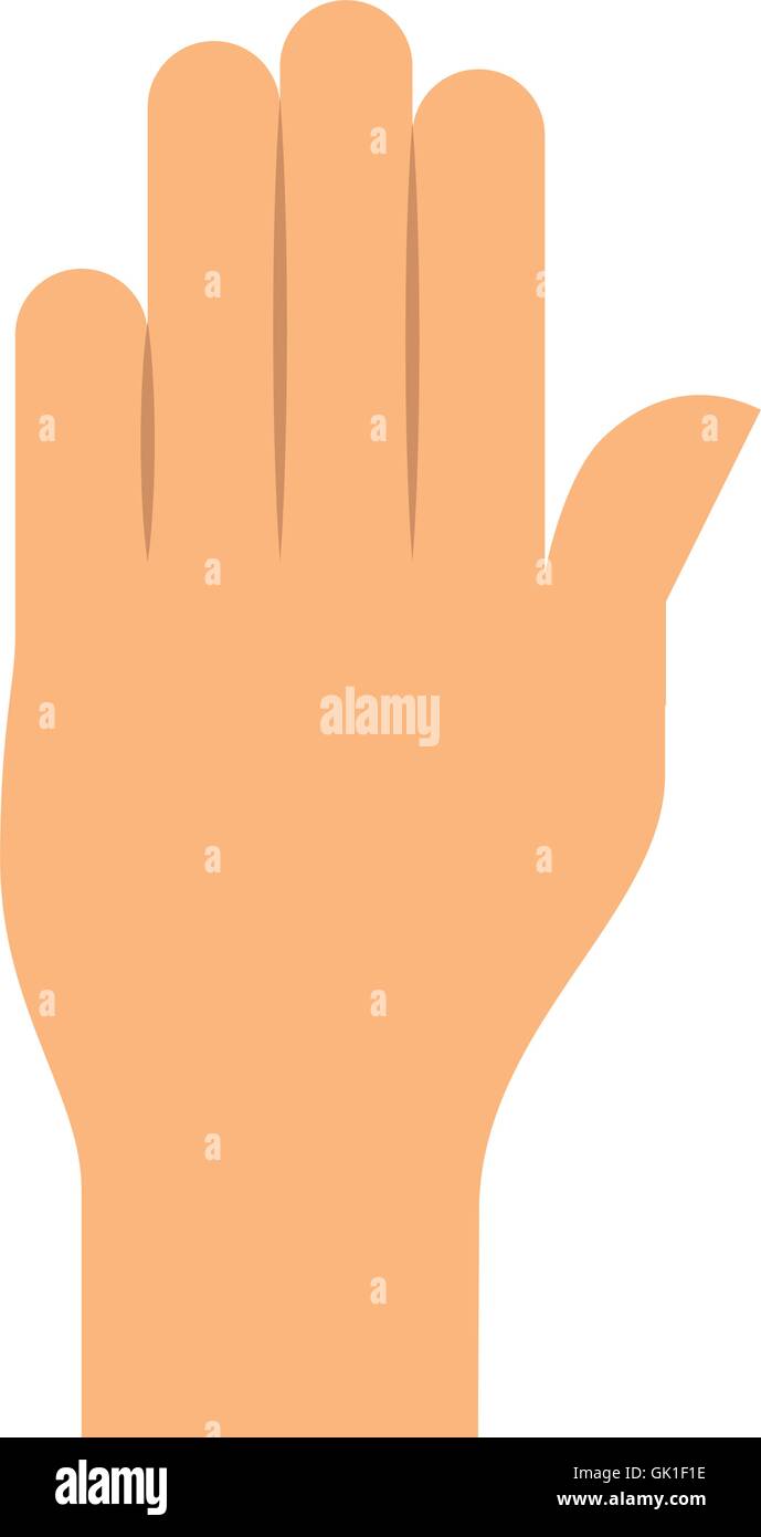 hand human sign isolated icon Stock Vector Image & Art - Alamy