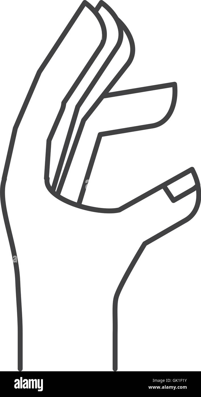 hand human sign isolated icon Stock Vector Image & Art - Alamy