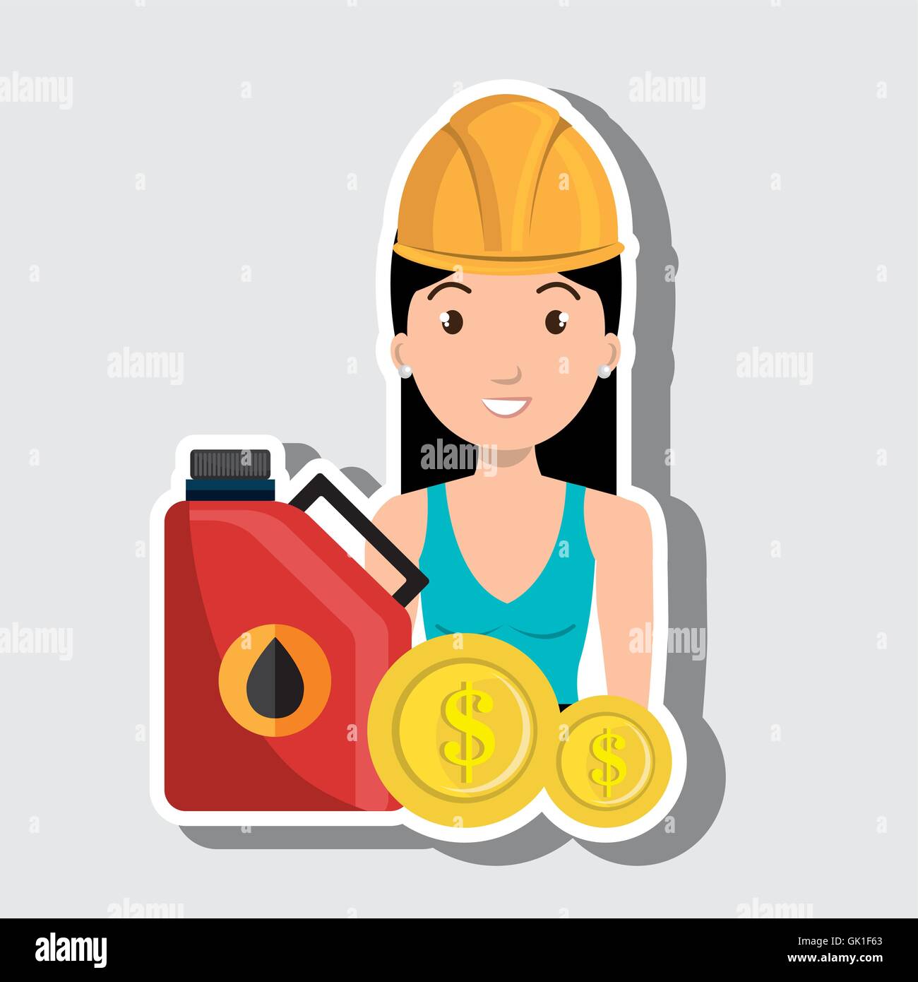 woman gasoline station Stock Vector Image & Art - Alamy