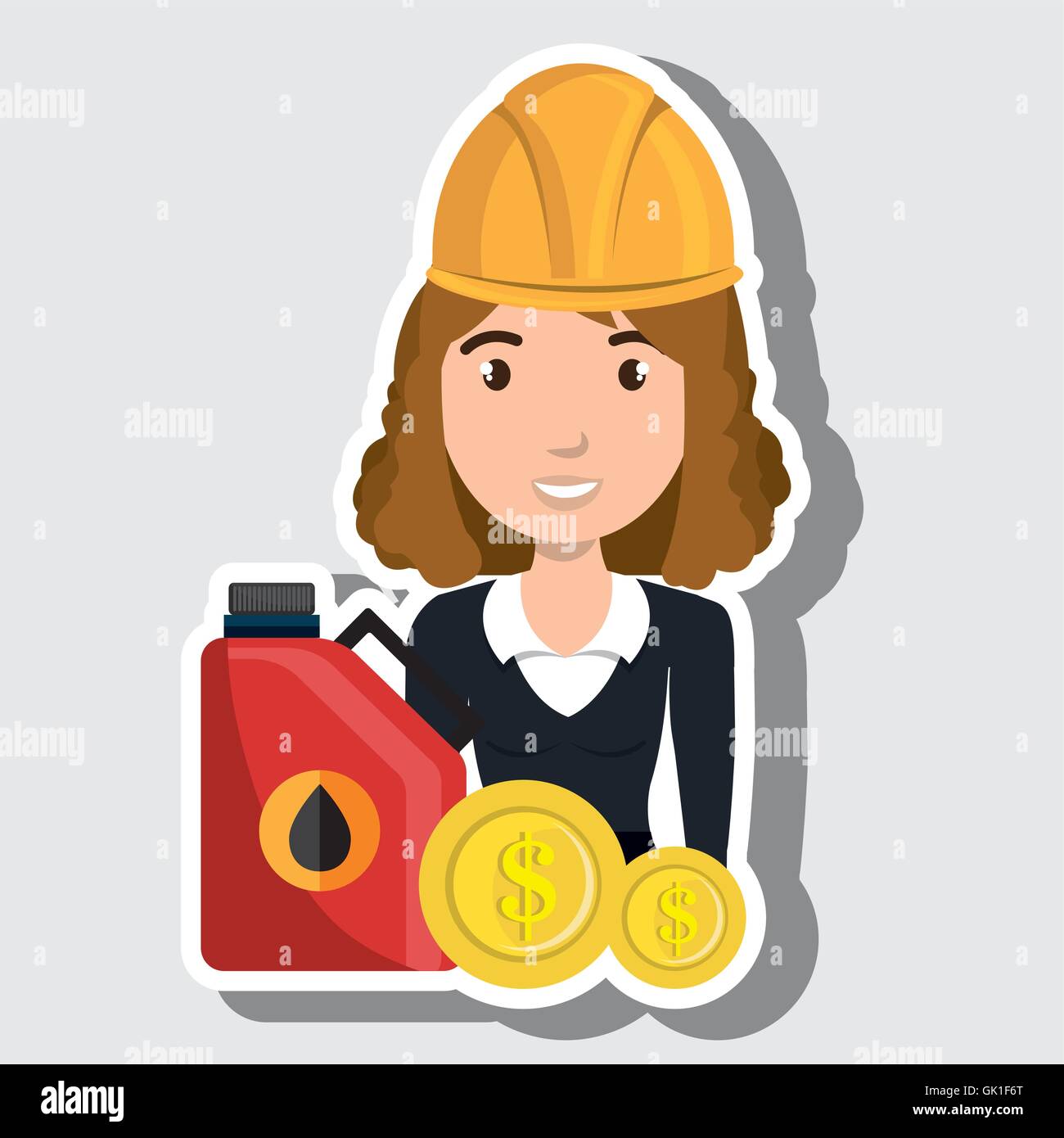 woman gasoline station Stock Vector Image & Art - Alamy