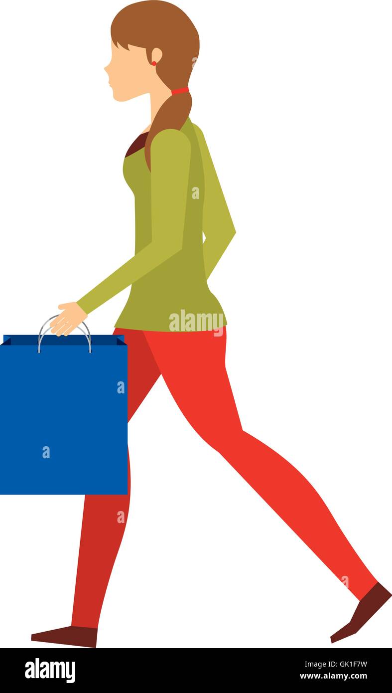 avatar person with shopping bags Stock Vector Image & Art - Alamy