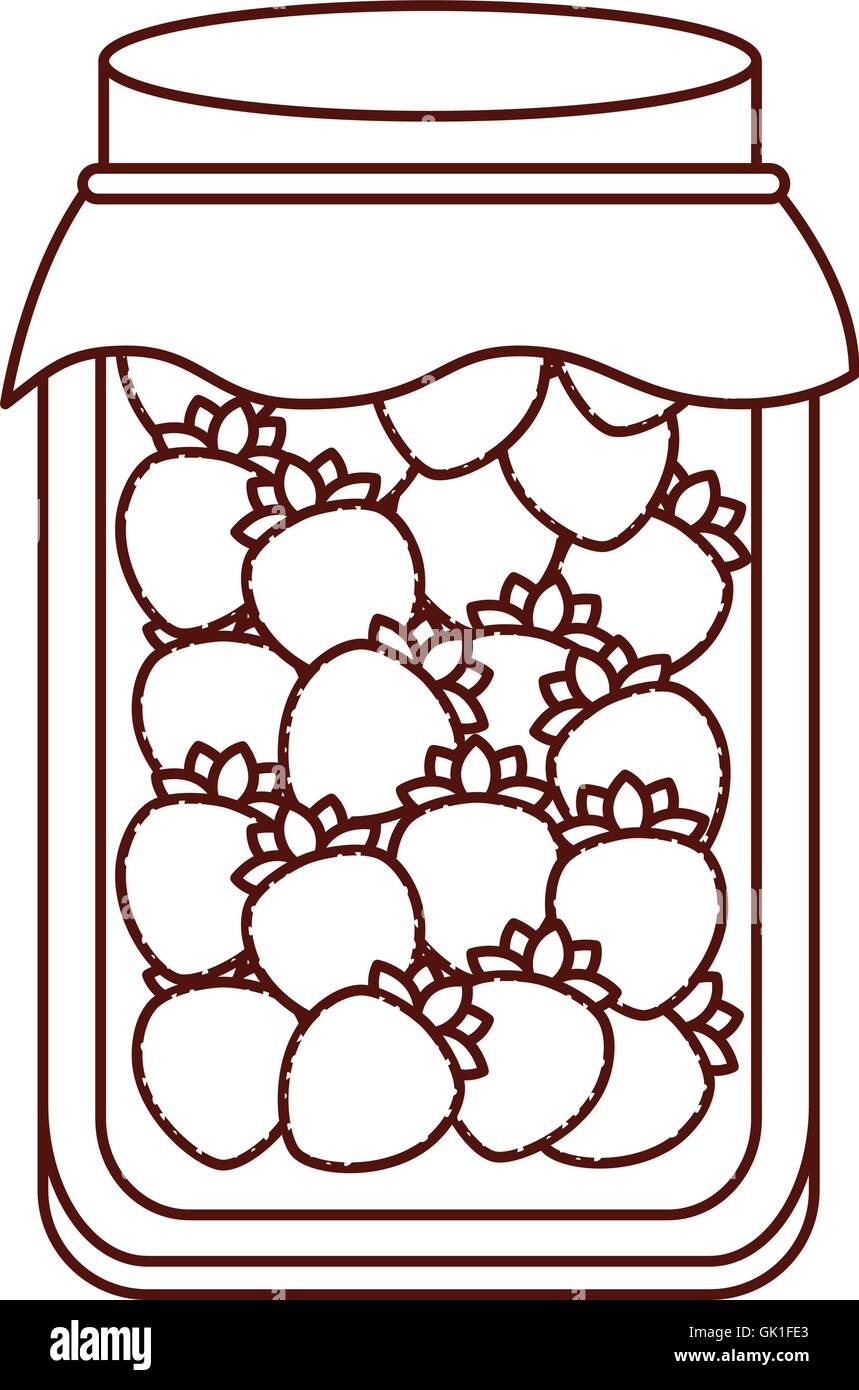 Fresh fruits homemade jam Stock Vector Images - Alamy