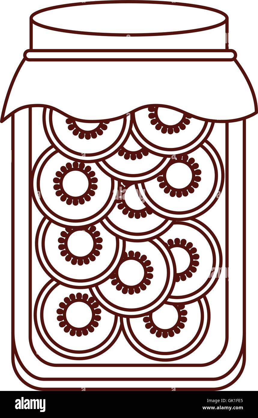 Fresh fruits homemade jam Stock Vector Images - Alamy