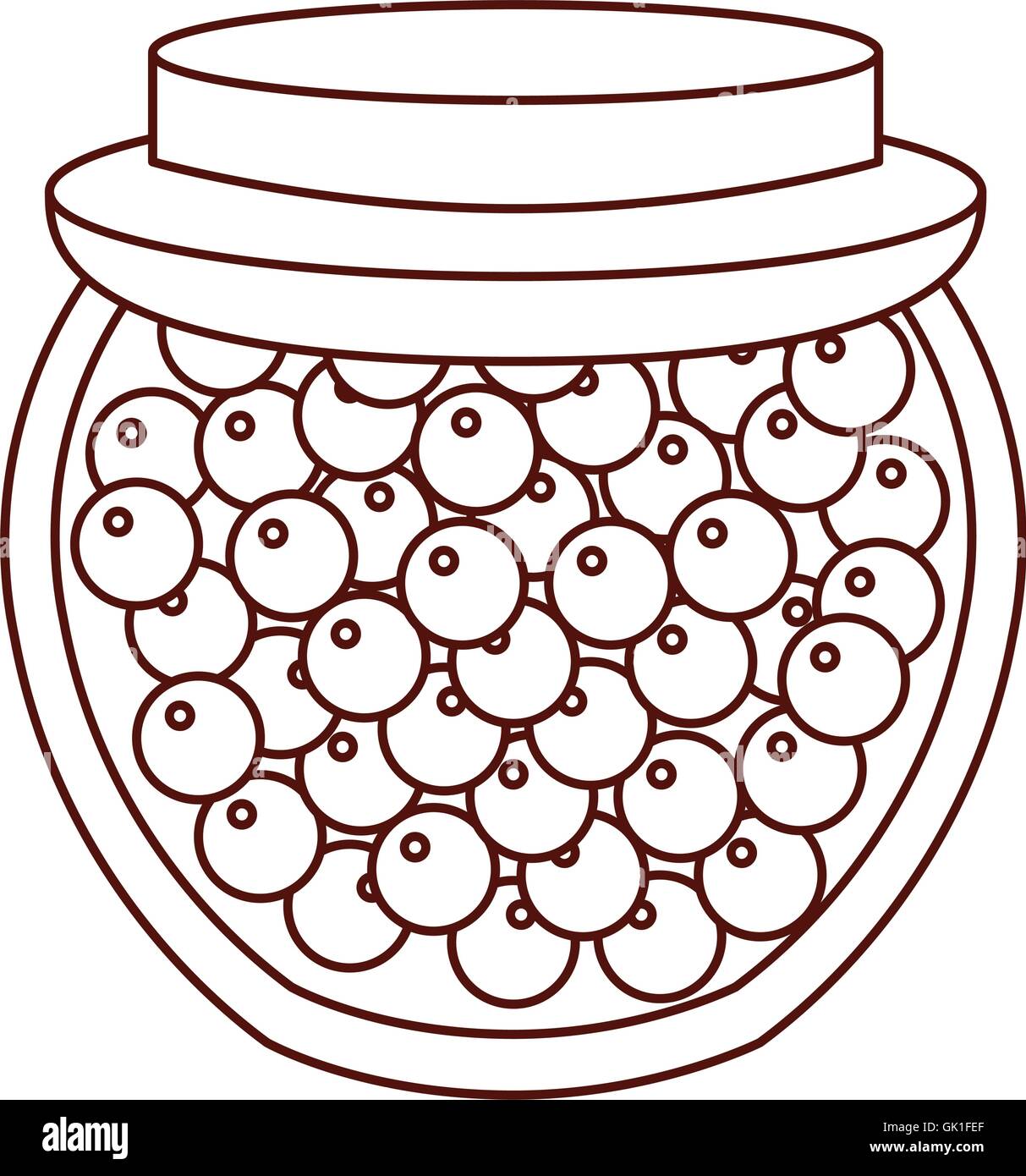 Fresh fruits homemade jam Stock Vector Images - Alamy