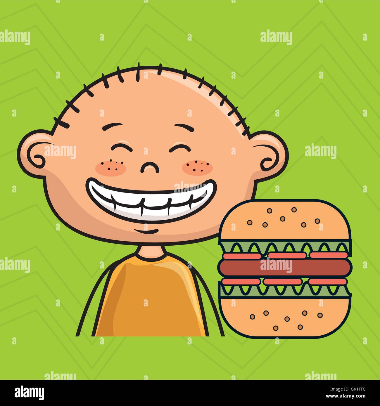 boy burger fast food Stock Vector Image & Art - Alamy